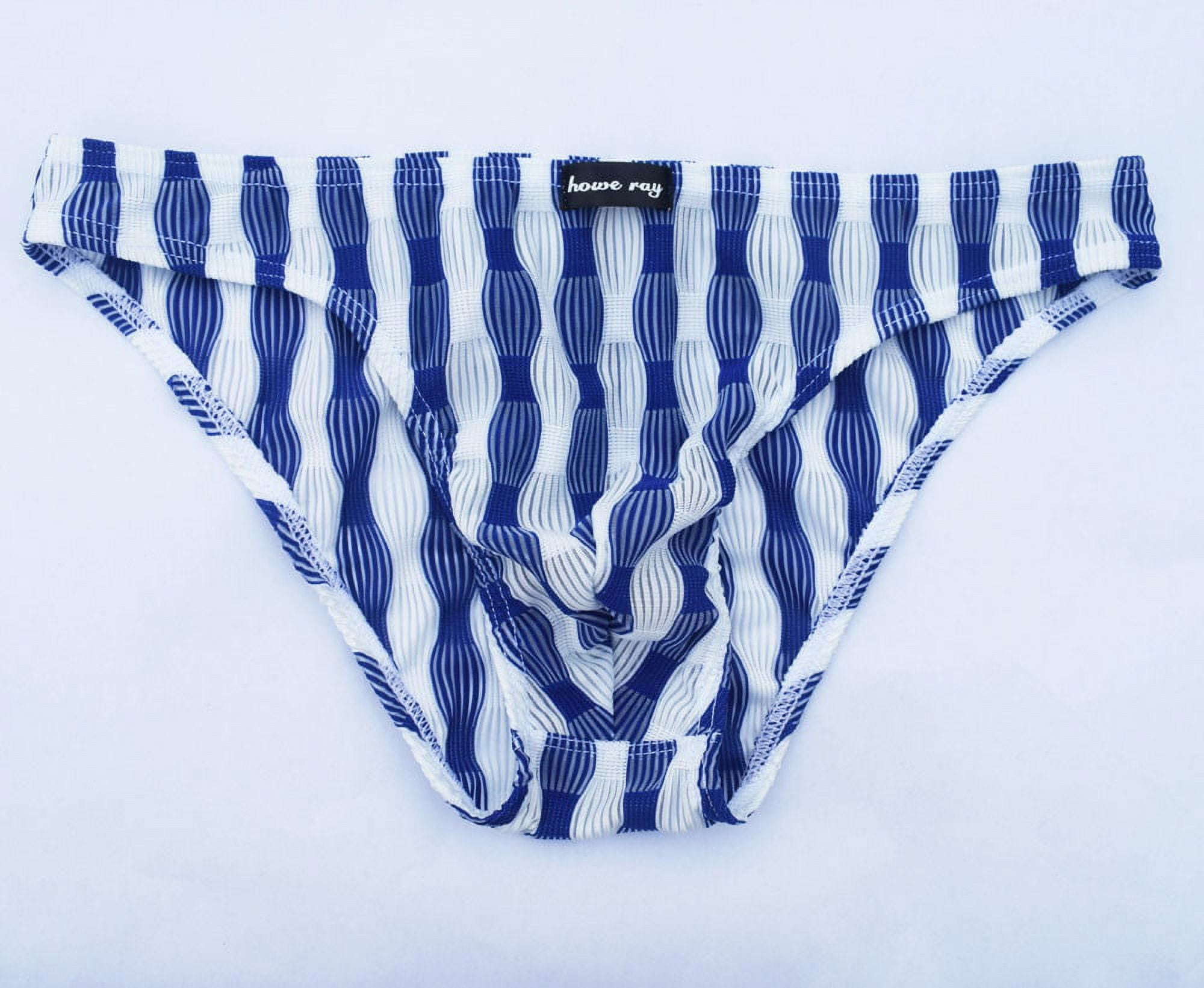 Uocefik Mens G String Thong Panties Stretch Striped Sexy Mesh Big Men