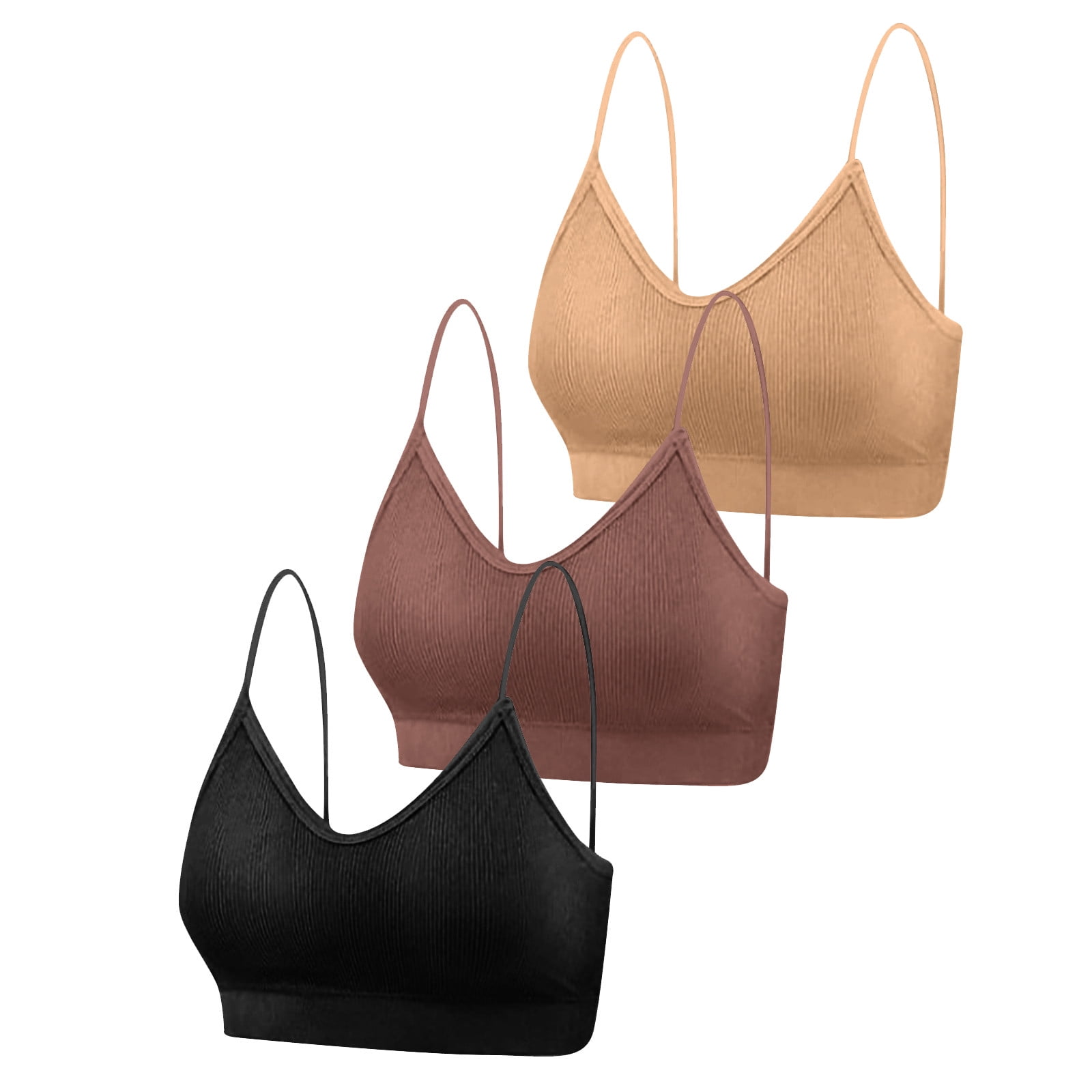 UoCefik Padded Bralettes for Women Pack of 3, Sports Bras with ...