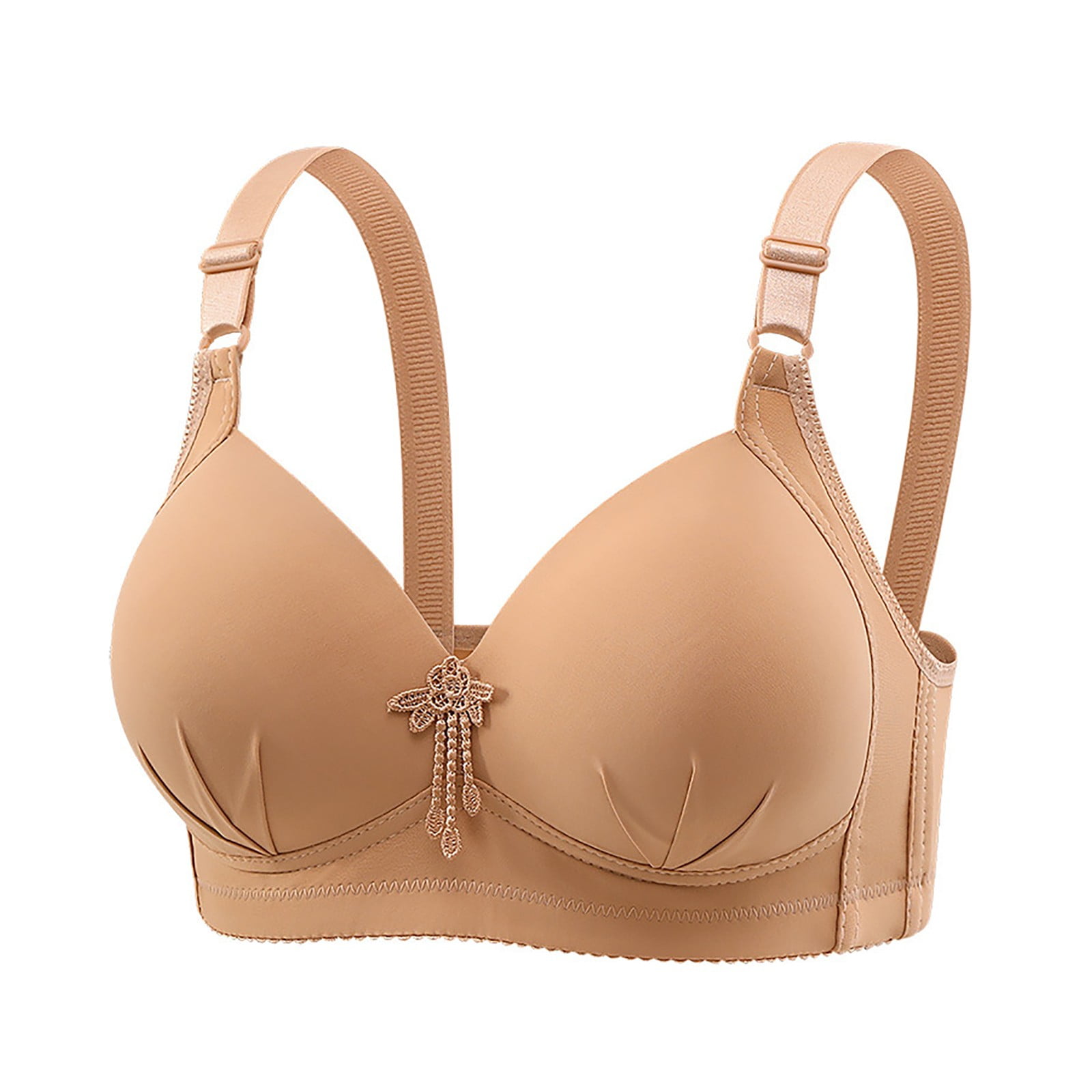 UoCefik Plus Size Bras for Women No Underwire Wireless Push up Bra Cute ...