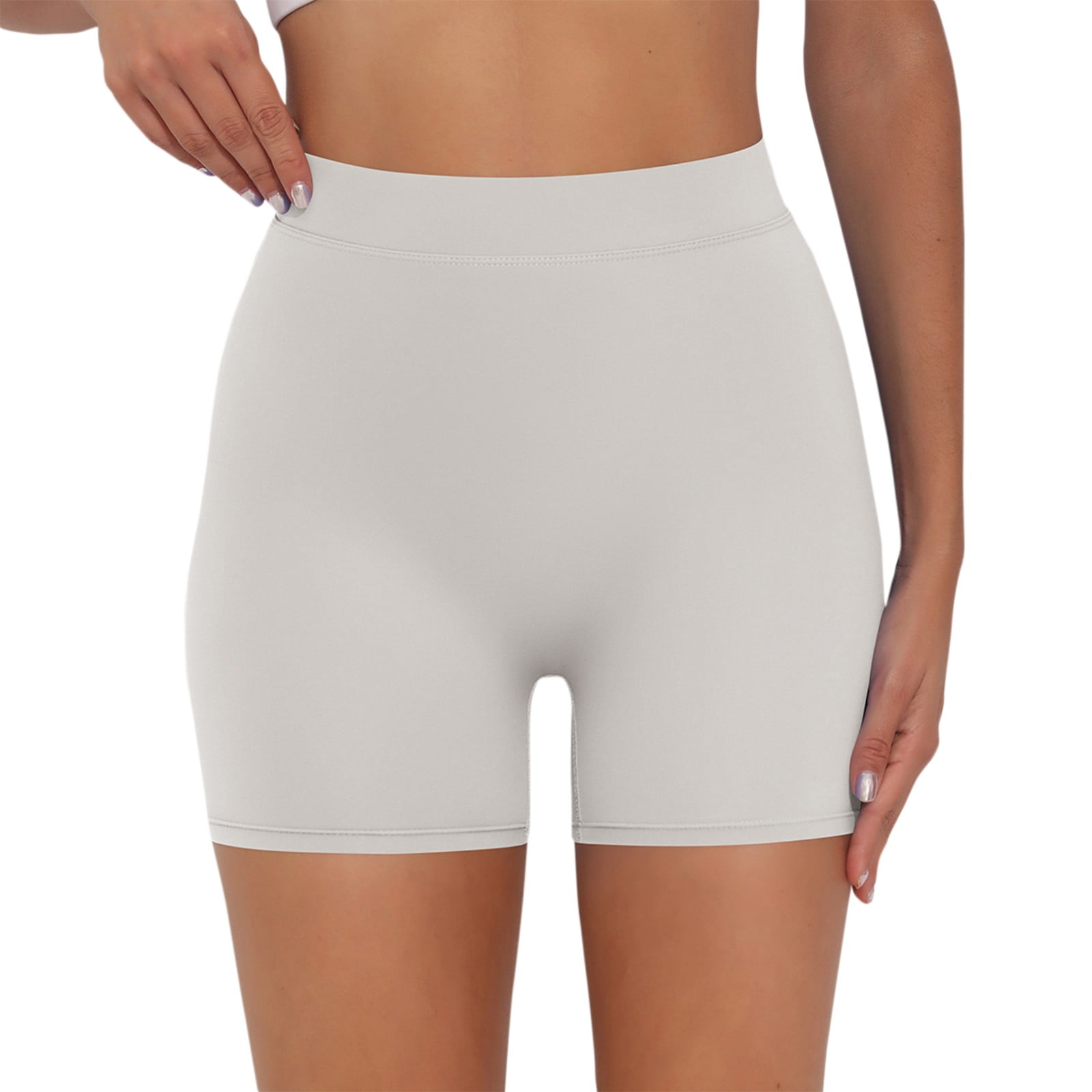 UoCefik Plus Size Yoga Shorts for Women High Waisted Tummy Control ...