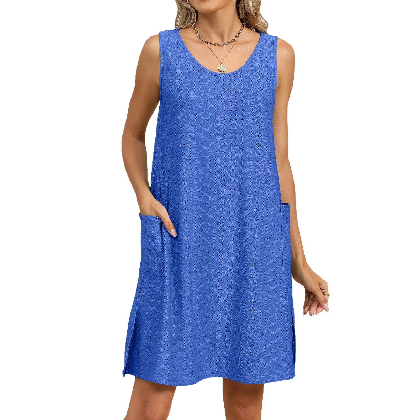 UoCefik Women's Swimsuit Cover Up Spaghetti Strap Eyelet Bathing Suit ...