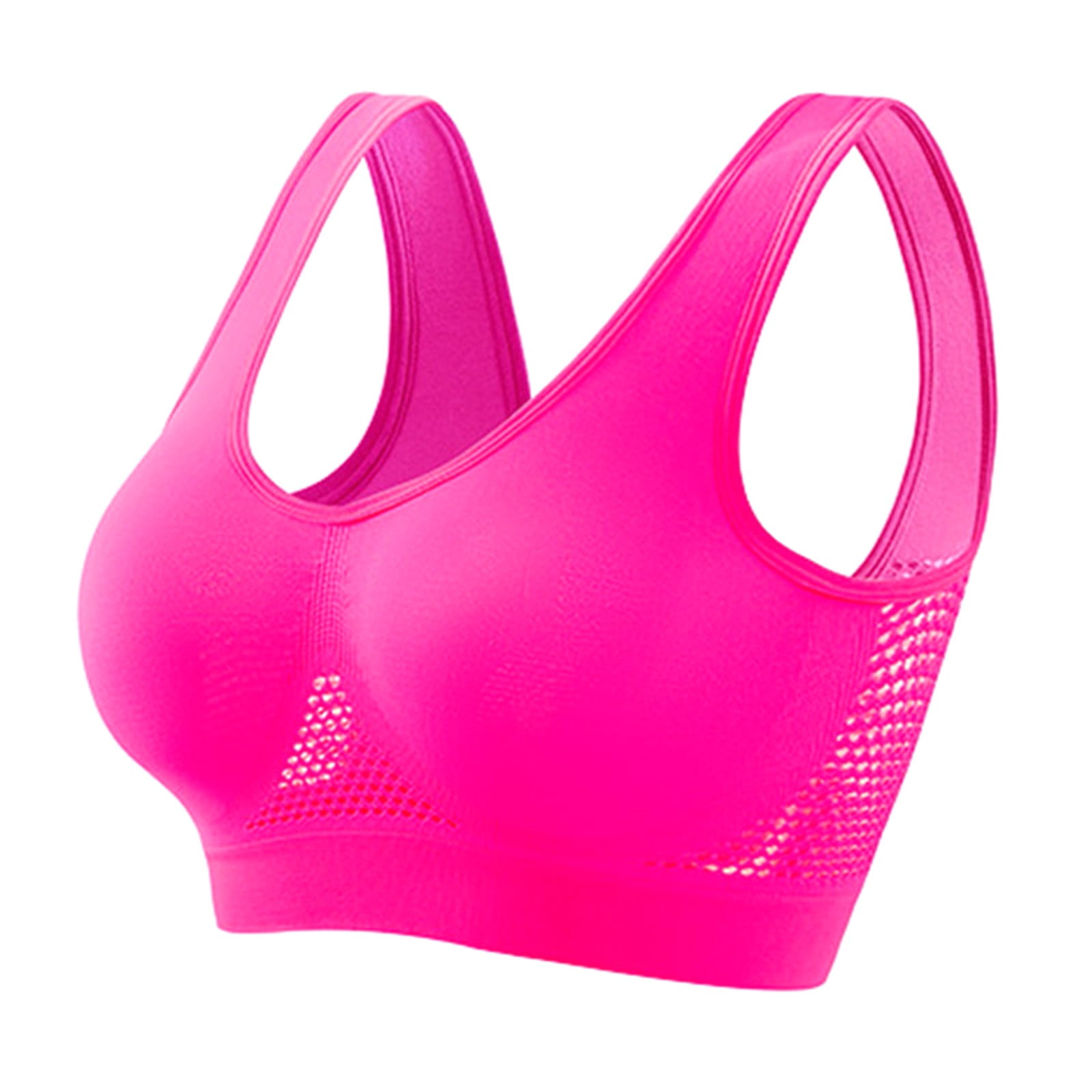 UoCefik Womens Plus Size Bra Wireless Mesh Breathable Anti-Sagging ...