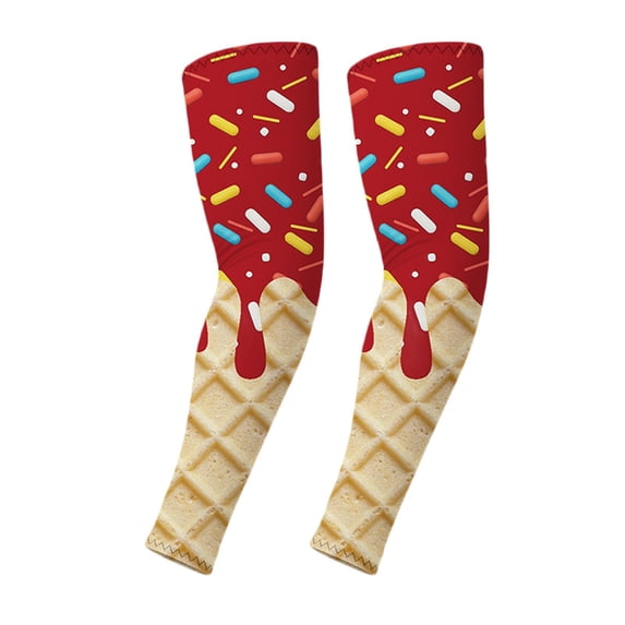 Uobin Ice Cream Baseball Arm Sleeves Funny rinted Sun Protection ...