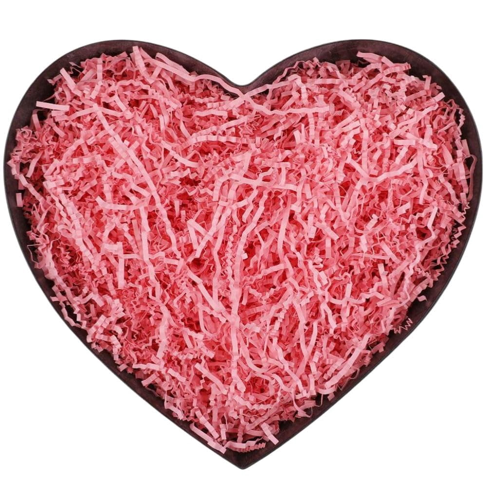 UoeRing Crinkle Cut Paper TSF6 Shred Filler-4 OZ-Pink Shredded Paper ...
