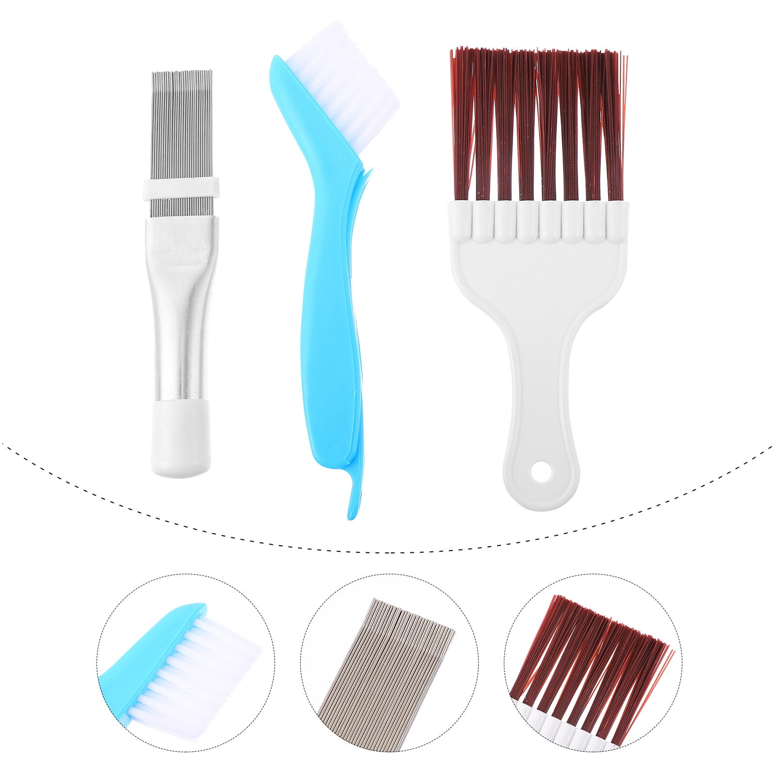 Uonlytech 1 Fin Comb Air Conditioning Unit Cleaner Brush with Stainless ...