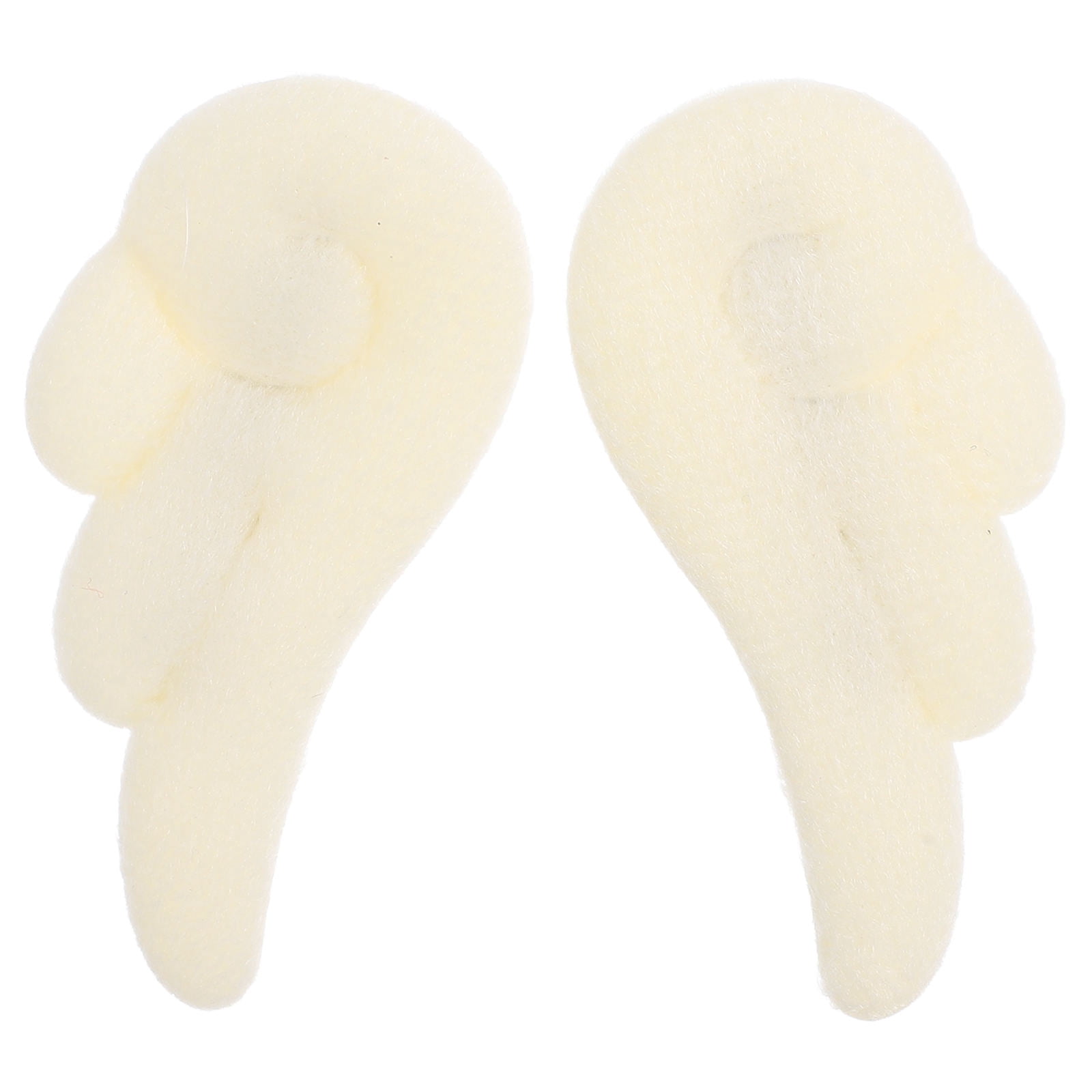 Uonlytech 1 Pair White Angel Wing Clips Non Clamps Bobby Pin Design for ...