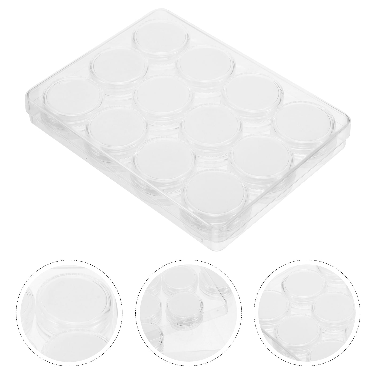 Uonlytech 1 Set Gemstone Display Case Clear Acrylic Storage for Loose ...