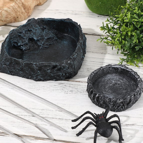 Uonlytech Multi-Color Resin Reptile Dish, Spacious Design, with Feeding ...