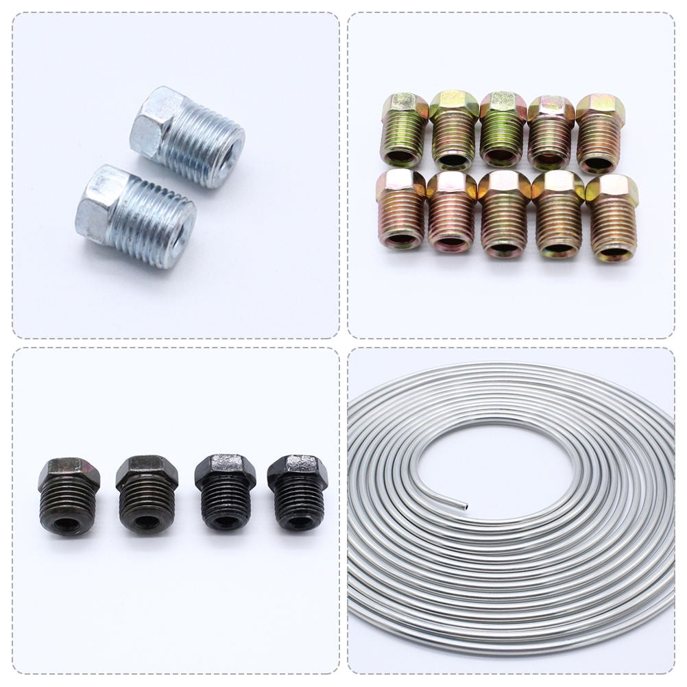 Uonlytech 1 Set Silver Brake Line Fittings for Car Owners and Mechanics ...