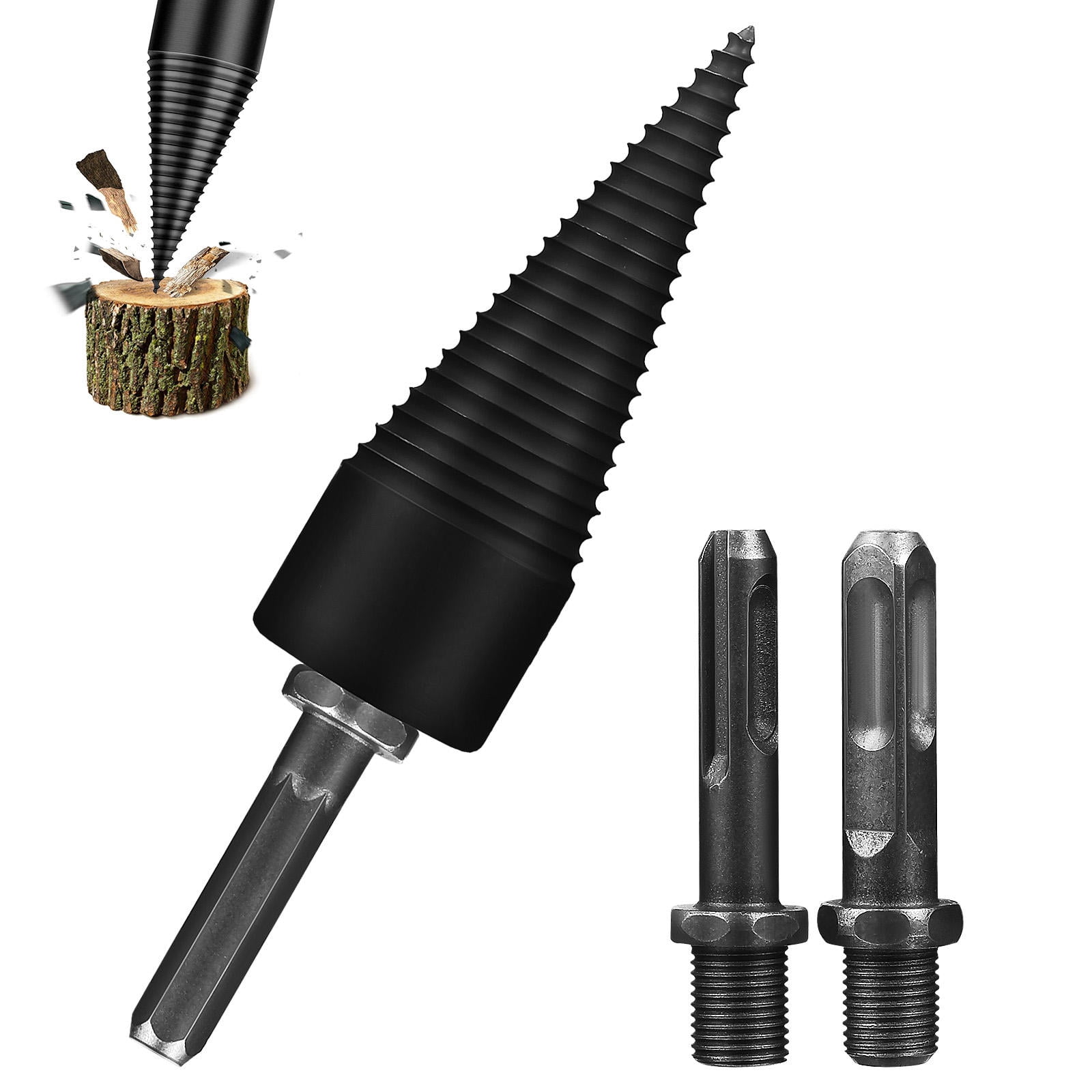 Uonlytech 4Pcs Wood Splitter Drill Bit with Multiple Connectors ...