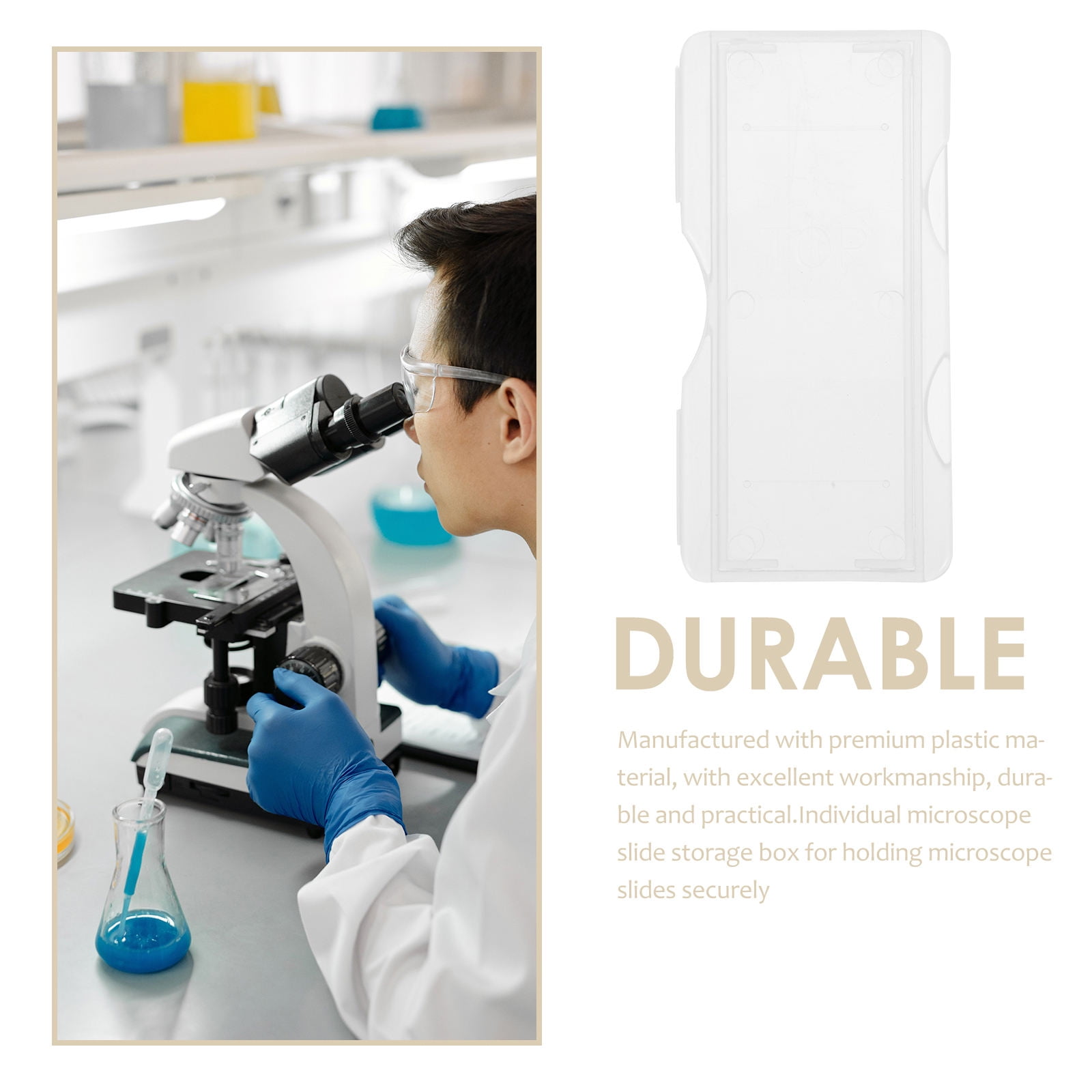 Uonlytech Storage Supplies Plastic Microscope Slide Storage 100Pcs 3 ...