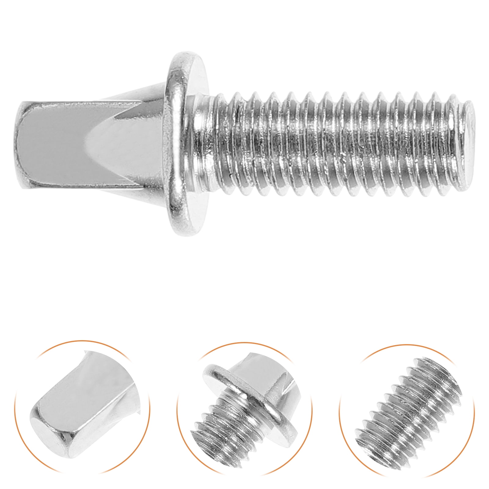 Uonlytech 10Pcs Drum Key Bolts Silver Drill Screws Smooth Surface for ...