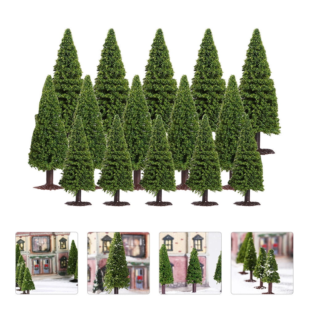 Uonlytech Realistic Green Pine Tree Models for Sand Table and Landscape ...