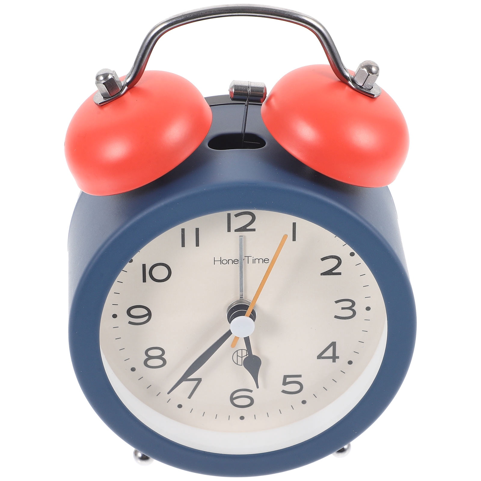 Uonlytech Portable Alarm Clock Dark Blue Metal Glass 1Set 5.11X3.54X2 ...
