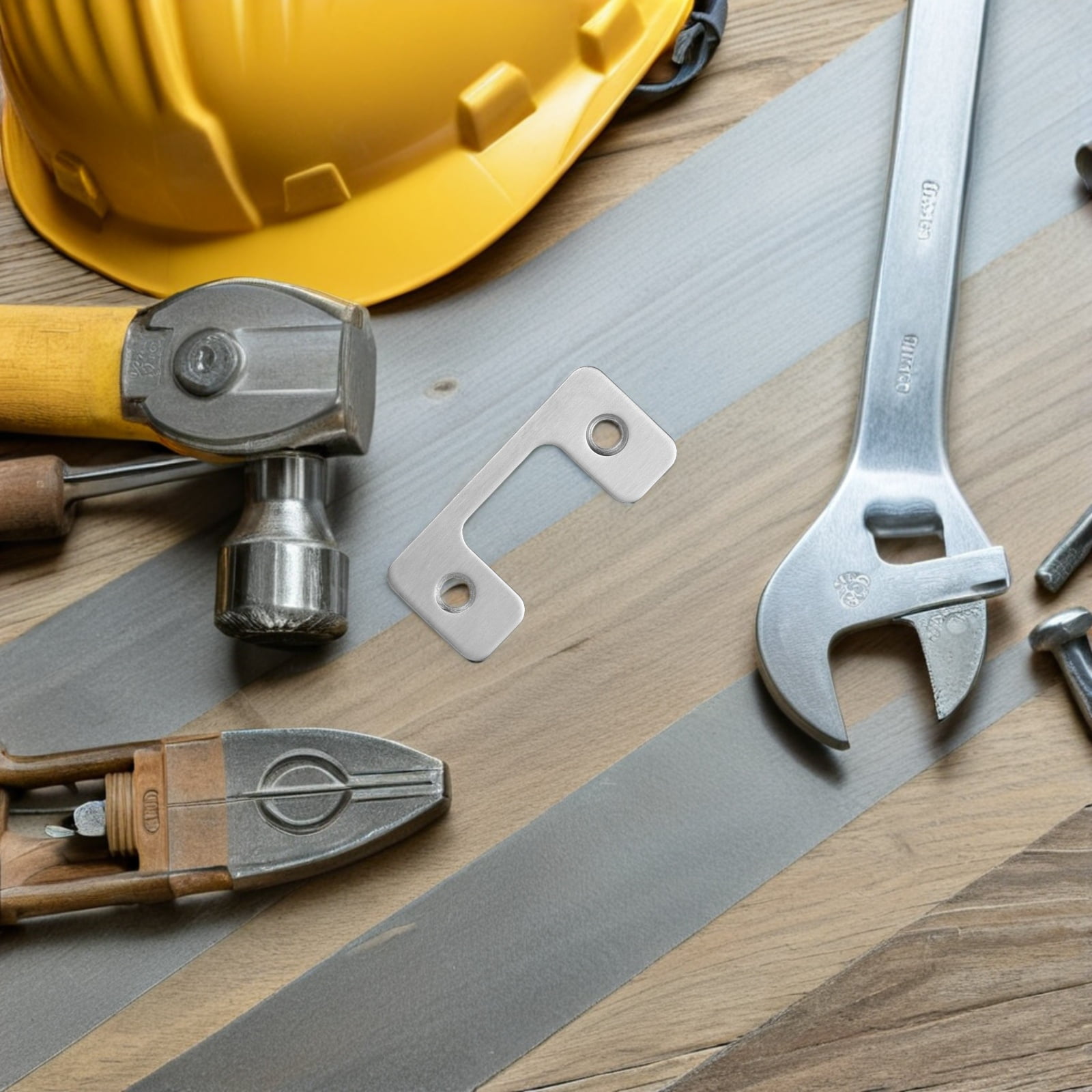 Uonlytech door lock strike plate door latch protector silver 1 Set ...