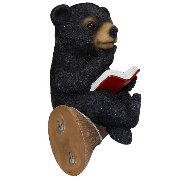 Uonlytech 1Set Resin Black Bear Shape Garden Bear Sculpture for Outdoor ...