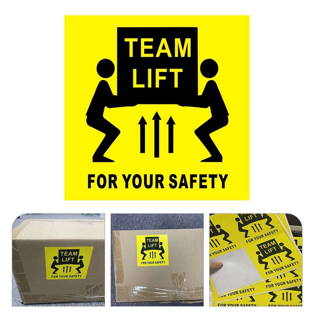 Uonlytech 200Pack Lifting Stickers Square Copper Plate Adhesive Caution ...