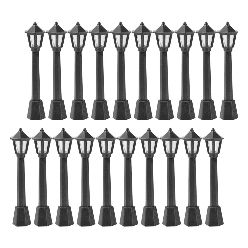 Uonlytech 20Pcs Fake Miniature Landscape Light Street Light Models ...