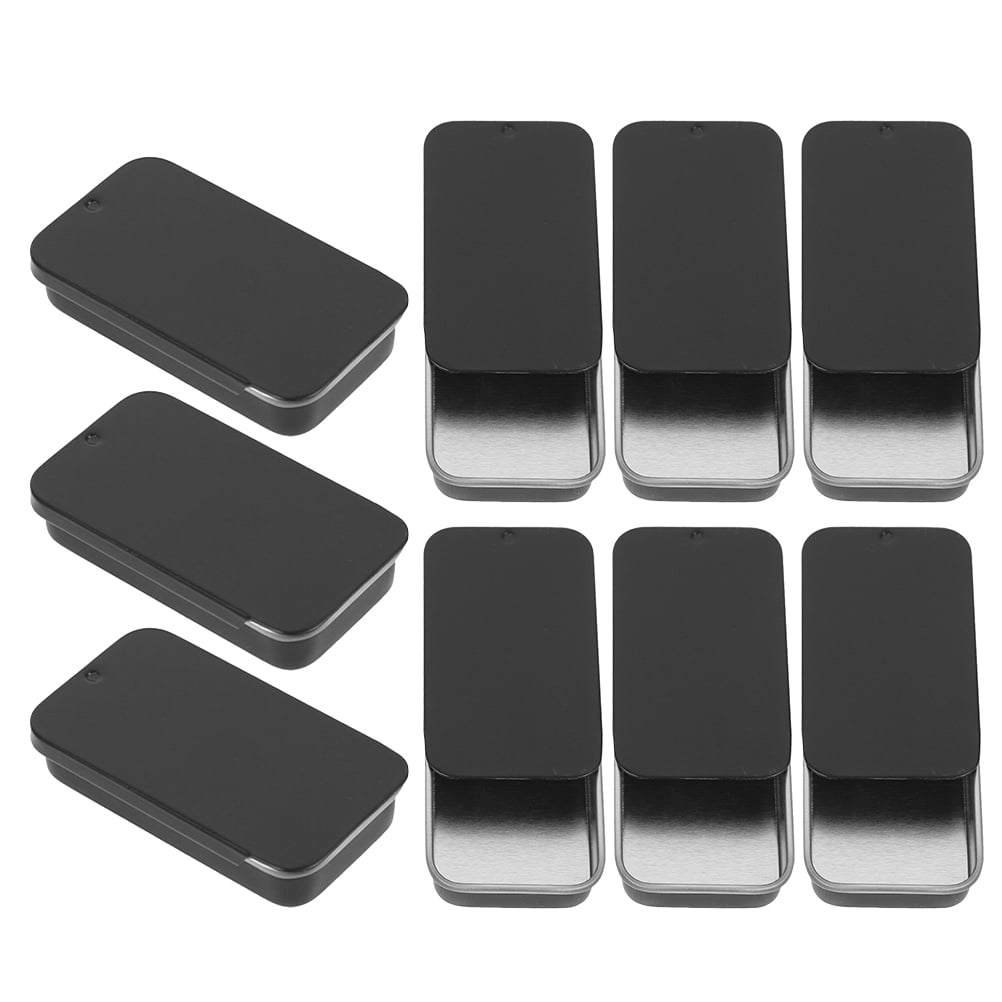 Uonlytech 20Pcs Small Metal Container Sliding Lid Tin Boxes With Sleek ...