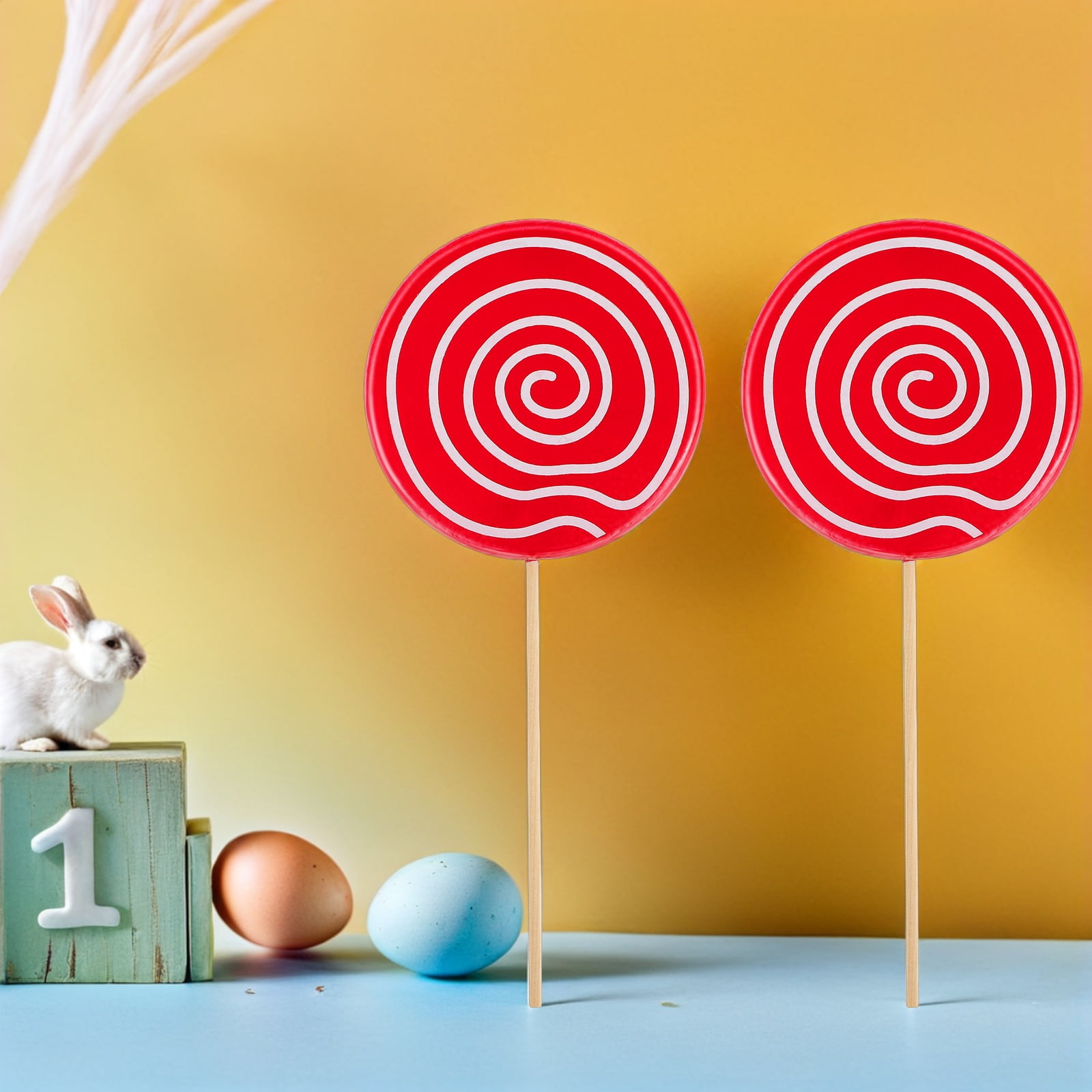 Uonlytech Lollipop Prop Red Photo Shooting 2Pcs 13.8X5.5X0.4In ...