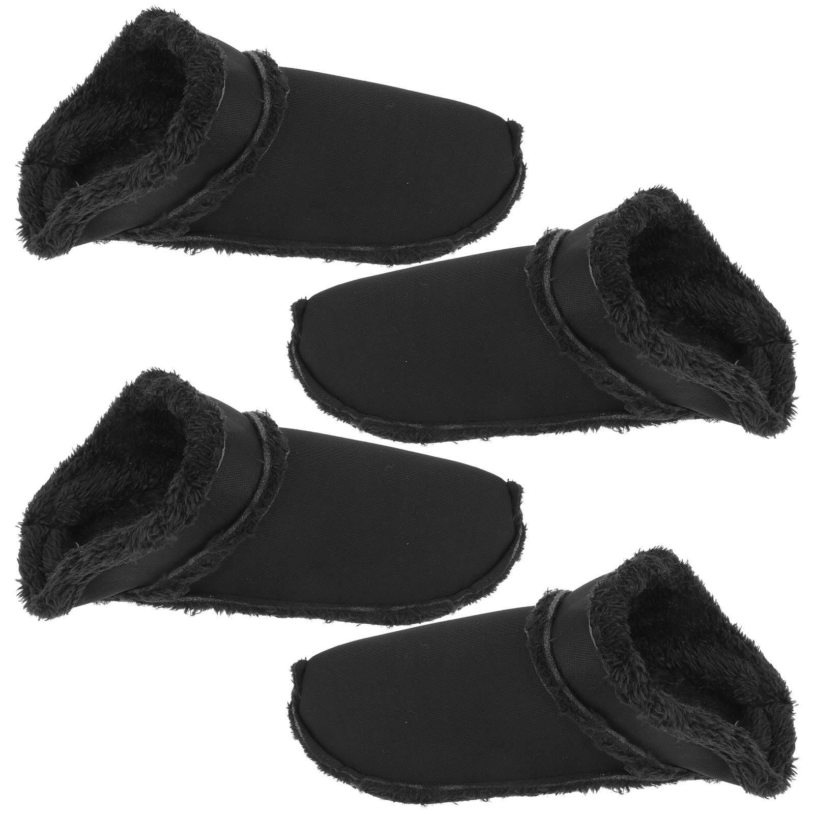 Uonlytech Slipper Liners Furry Clogs Shoes Insoles Black 2Pcs 9.6x3.3x0 ...