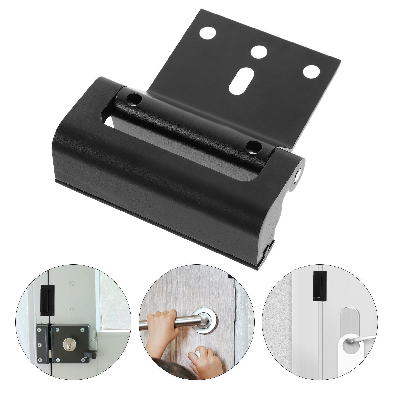 Uonlytech 2Sets Black Door Lock Security Durable Alloy Reinforcement ...