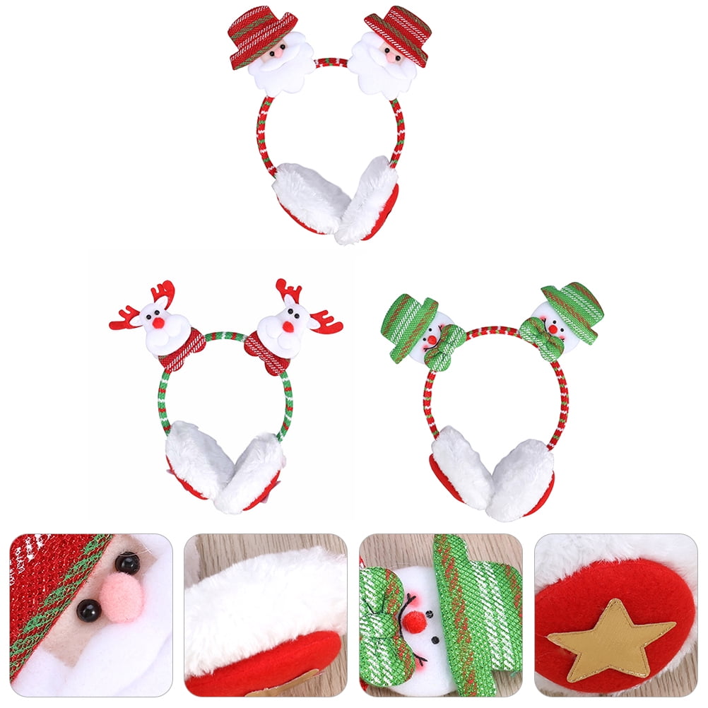 Uonlytech 3Set Earmuffs Assorted Color PVC Warm Ears Winter Wear For ...