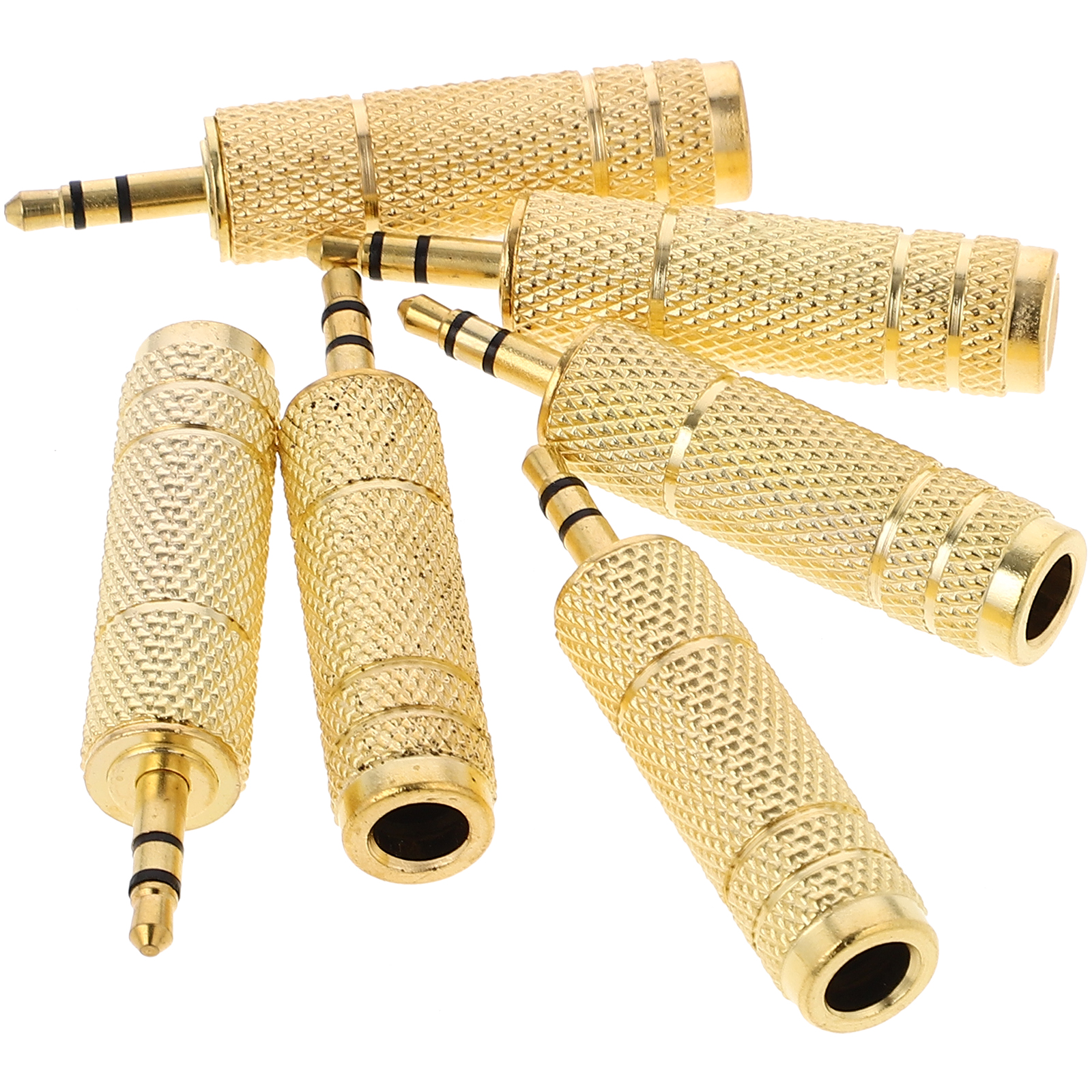 Uonlytech 6 Pcs 6.35mm to 3.5mm Audio Adapter Amp Coupler Headphone ...