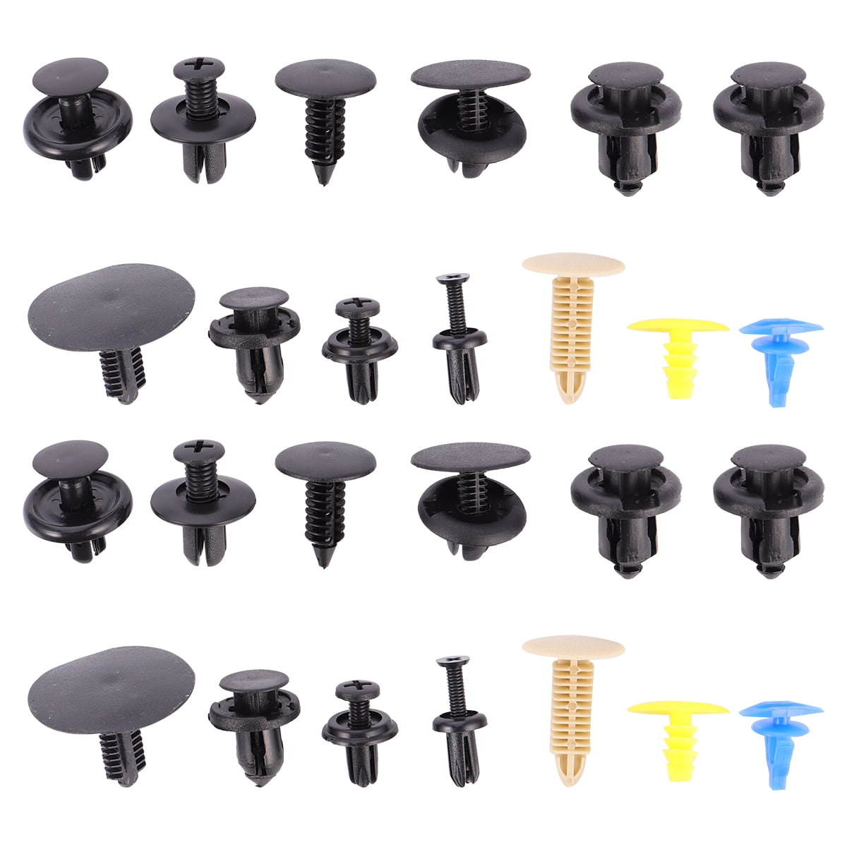 Uonlytech 650Pcs Black Plastic Car Rivet Fastener Moulding Retainer ...