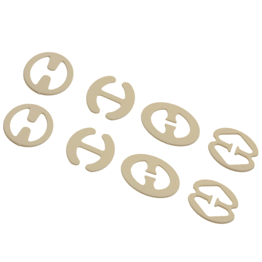 Uonlytech Bra Strap Clip for Women in Beige Plastic 4 Styles H Round ...