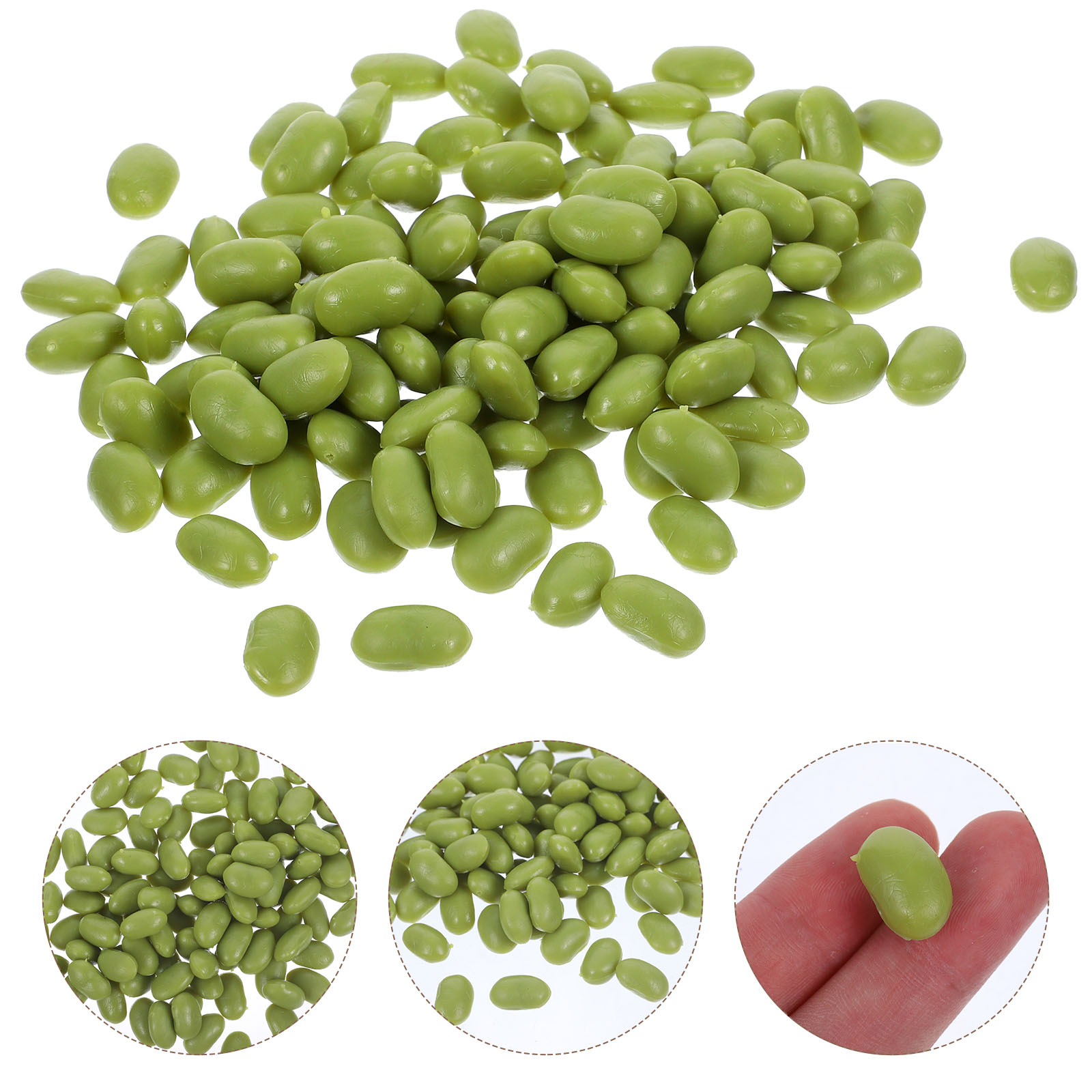 Uonlytech Artificial Bean Model 1 Pack for Photo Props 1.6X0.39In Green ...