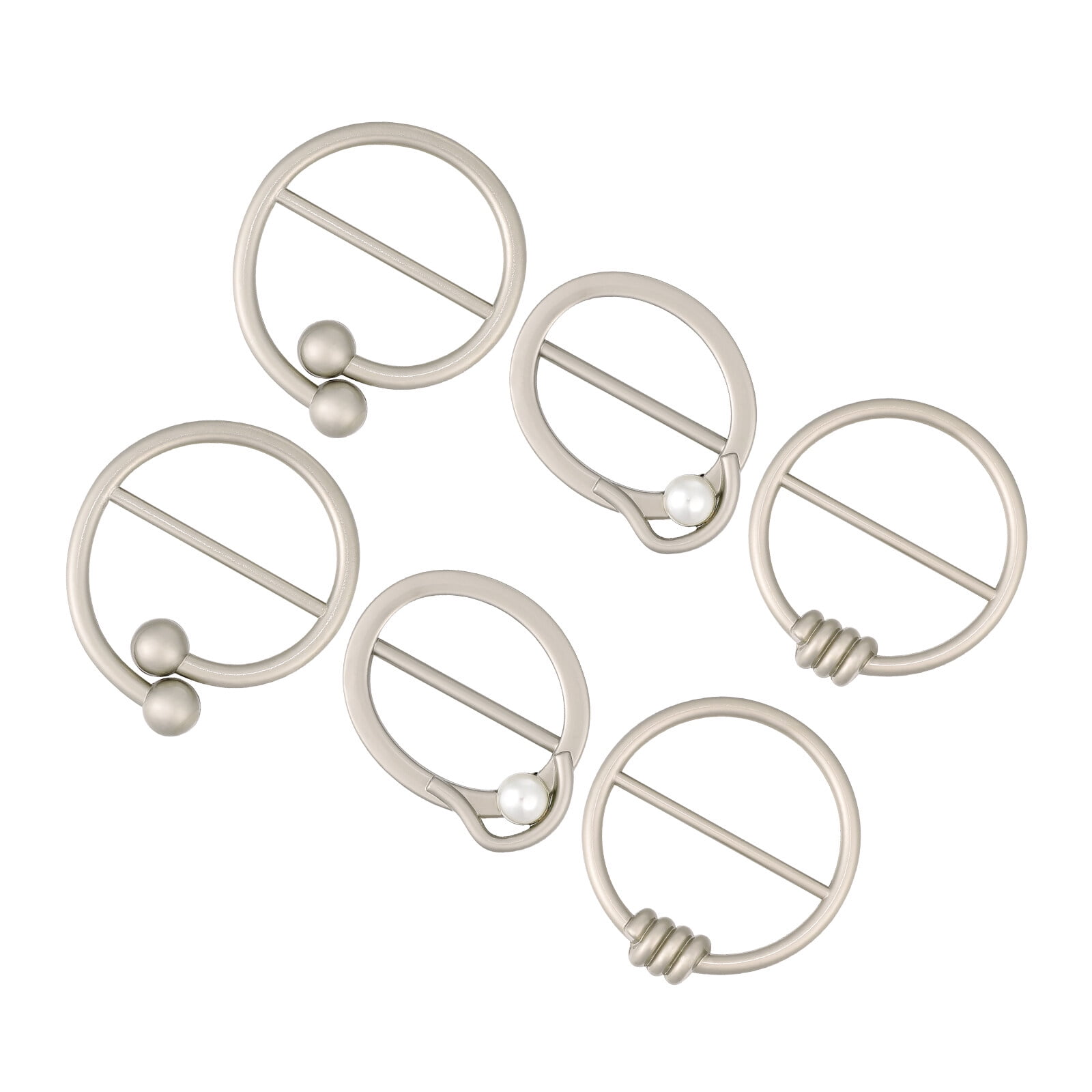 Uonlytech T Shirt Clip Ring Simple and Practical for Business 6Pcs 2 ...