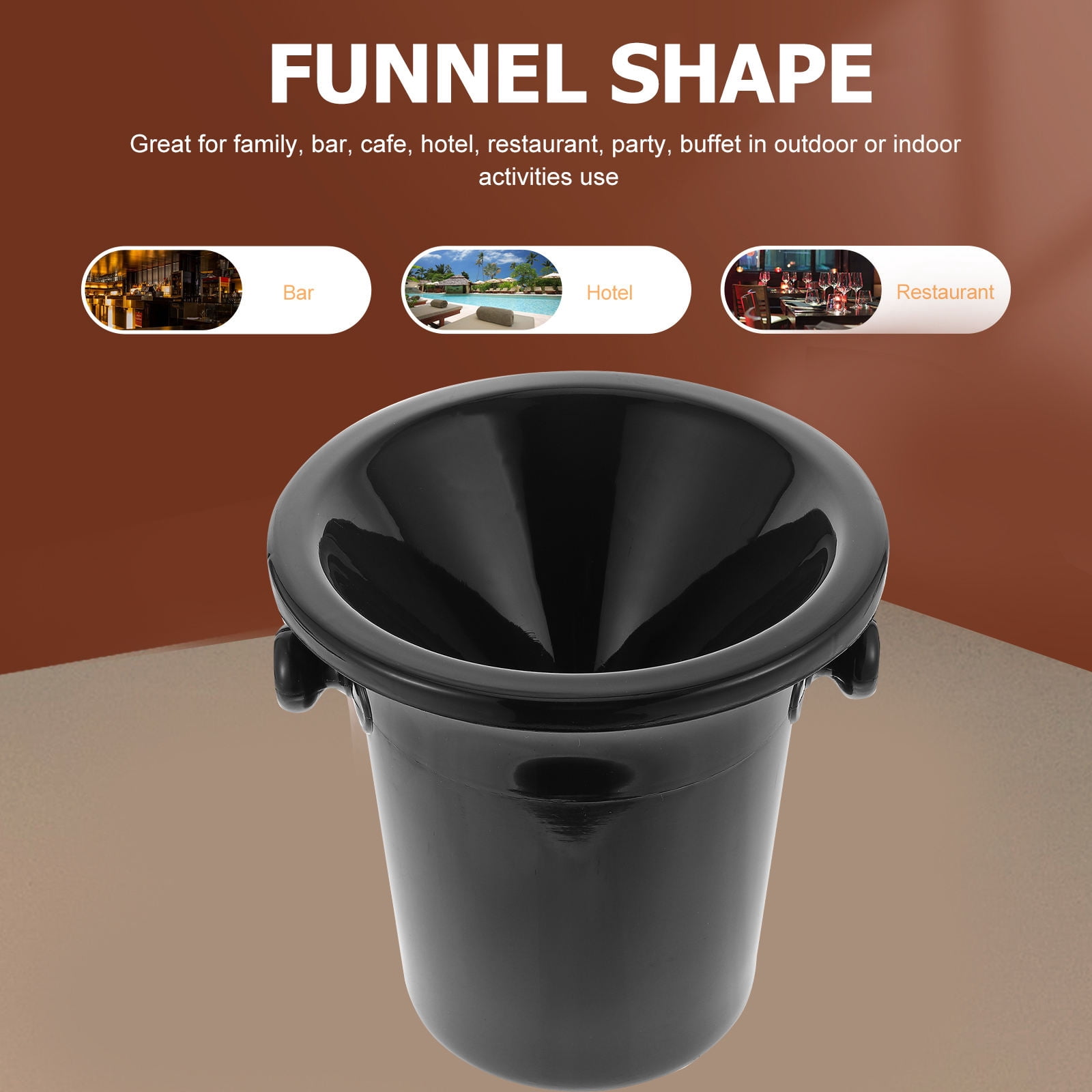 Uonlytech 2Pcs Black Wine Tasting Spittoon with Funnel Shape for Wine ...