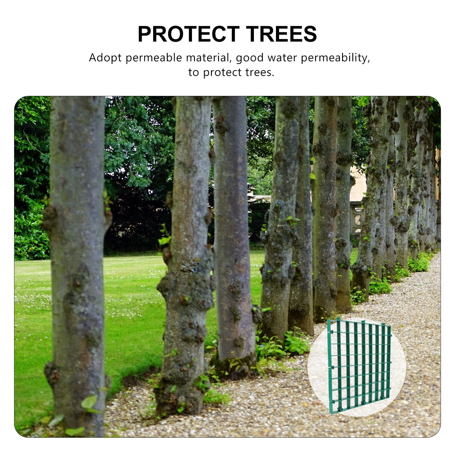 Uonlytech Landscape Edging Border 1Pack 41x41cm Green Plastic Tree ...