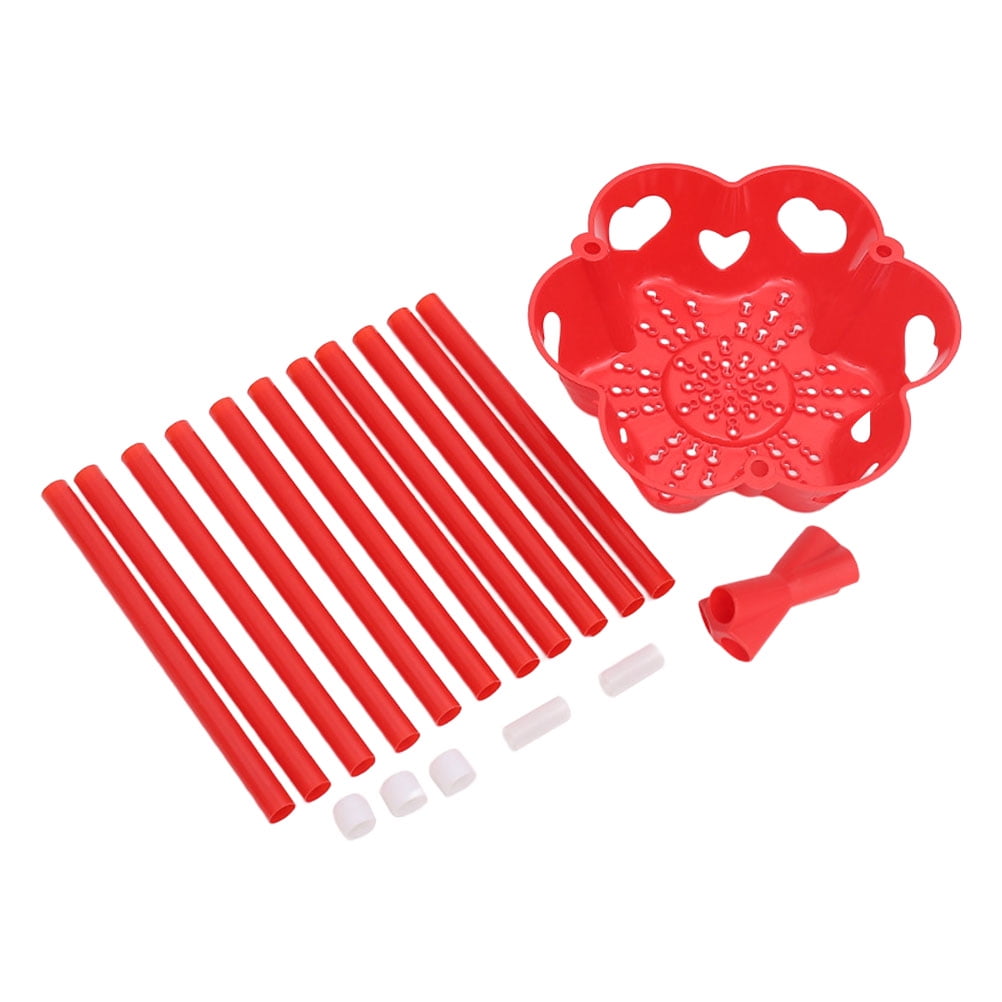 Uonlytech 1Set Red Flower Display Rack PVC Tripod for Wedding Decor and ...
