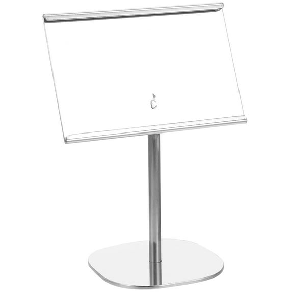 Uonlytech Silver Table Sign Stand Stainless Steel for Menu Cards and ...