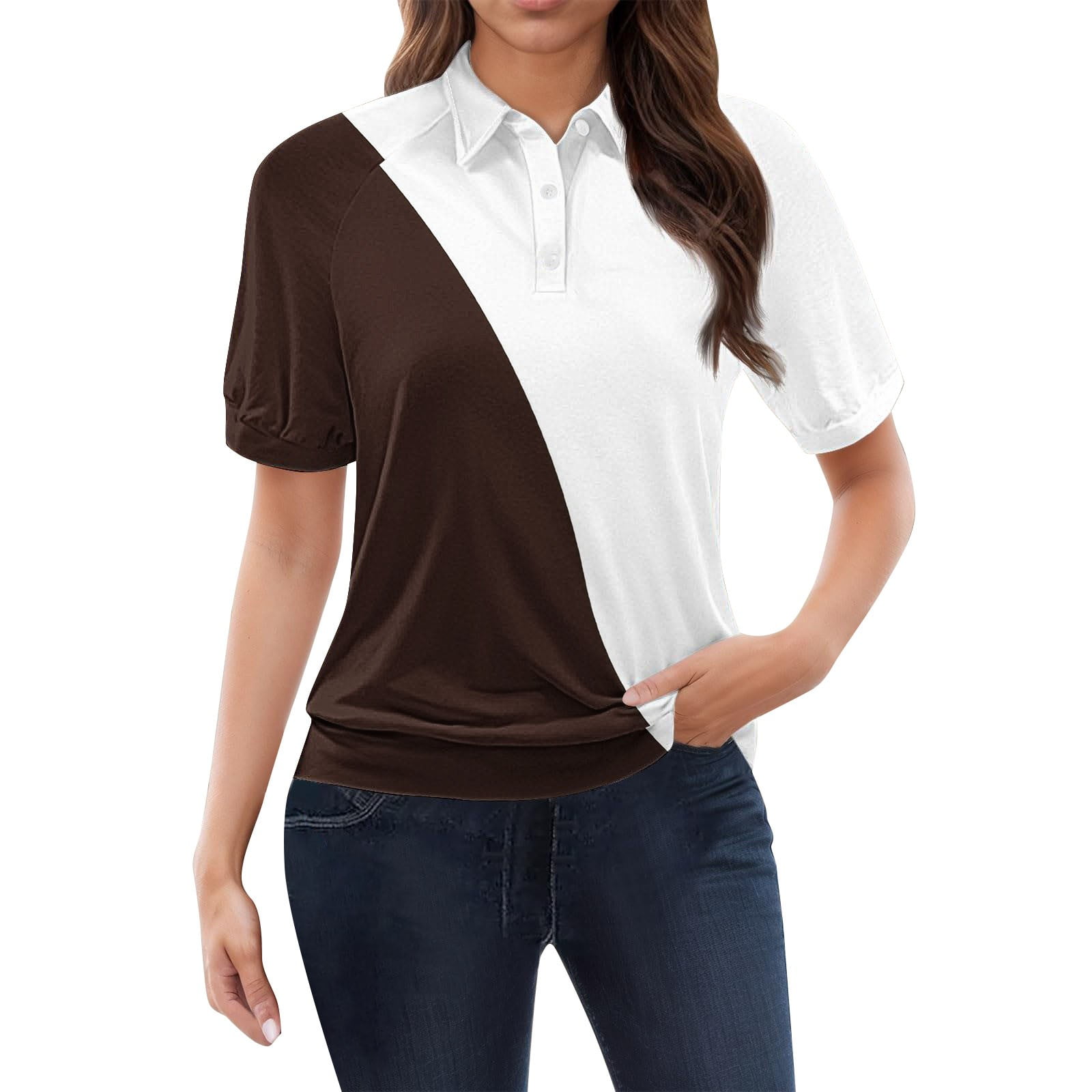 Uooqdmx Polo Shirts for Women, Womens Polo Shirts Short Sleeve, Golf ...