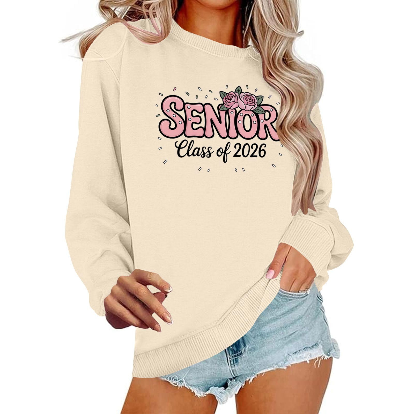 Uootdi Senior Class of 2026 Graduation Sweatshirt for Women Oversized ...