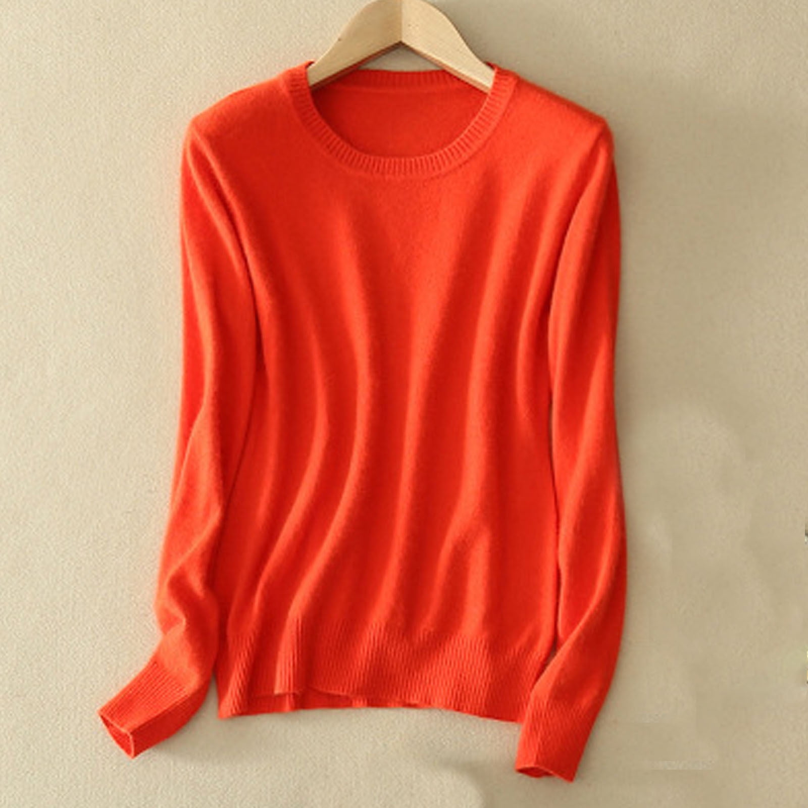 Uootdi Sweaters for Women Crewneck Long Sleeve Lightweight Sweater ...
