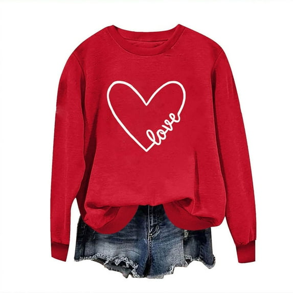 Uootdi Sweatshirts for Women Cute Print Graphic Crewneck Holiday Long ...