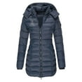 Uootdi Women's Waterproof Long Puffer Hooded Jacket Plus Size Thickened Quilted Down Jacket Warm ...