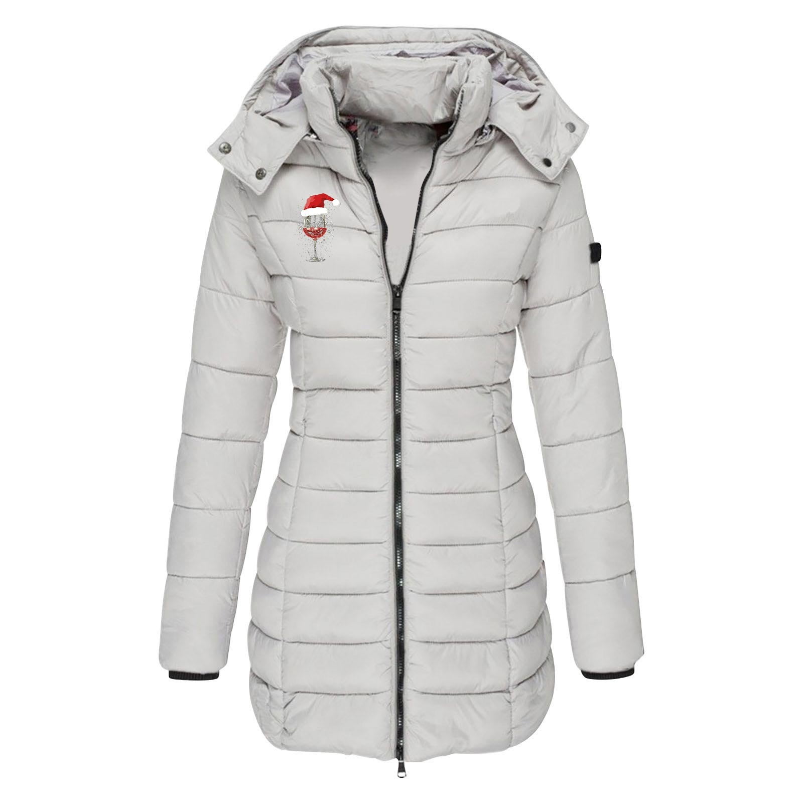 Uootdi Women's Waterproof Long Puffer Hooded Jacket Plus Size Thickened ...