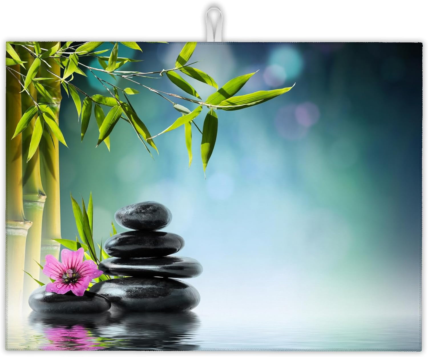 Uorbeay White Daisy Flowers Dish Drying Mat,Boho Groovy Drying Rack Pad ...