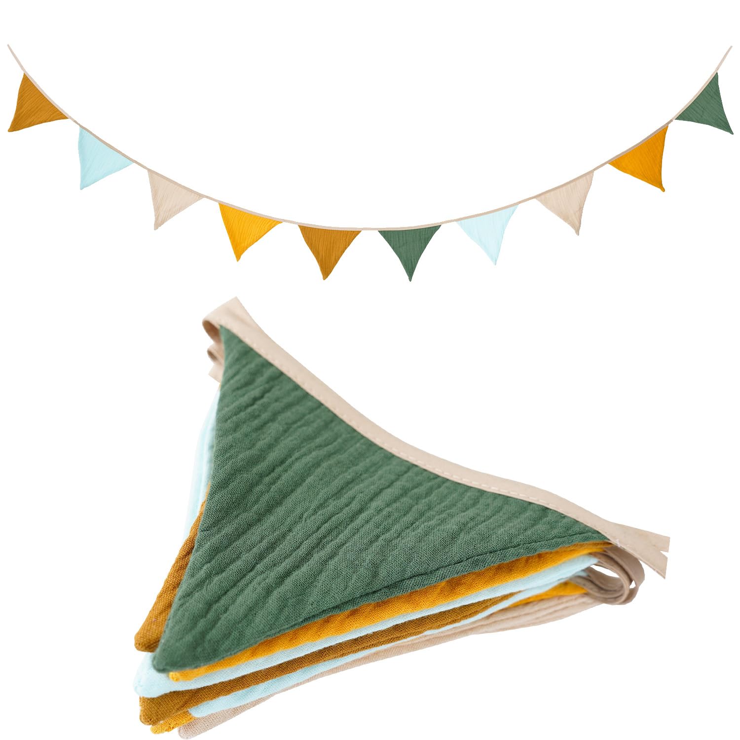 Uorbmaio Bunting Banner Triangle Flags Fabric, BSL1 Garland Bunting ...