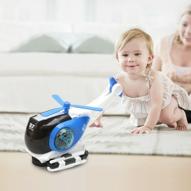 Blue Flame Fighter Jet Battery Operated Kid's Bump and Go Toy Plane w ...