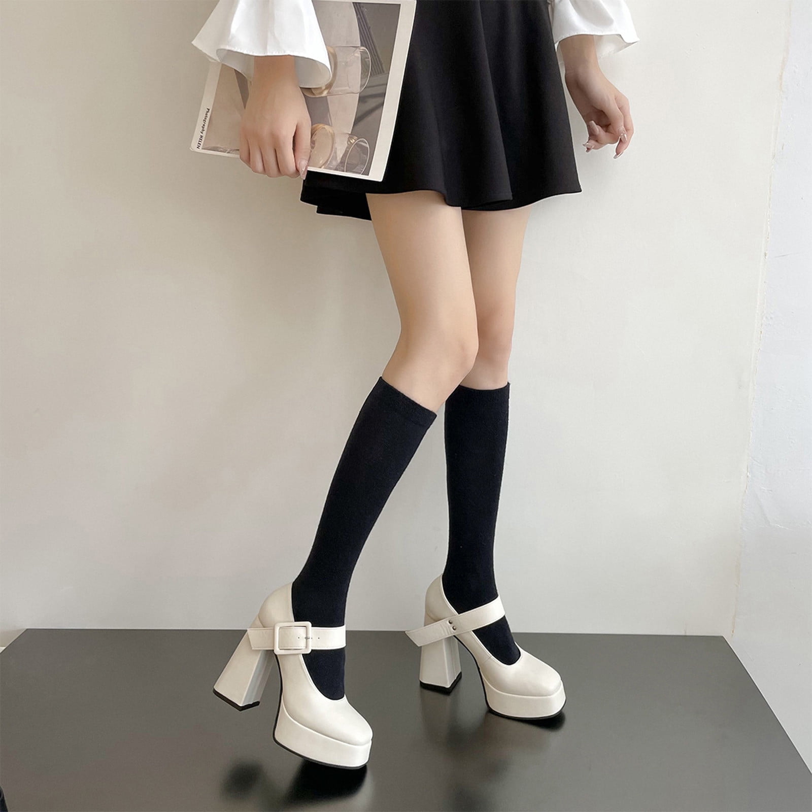 FAIOROI Womens High Heels Wide Width Fashion Small Fragrant Style Round ...