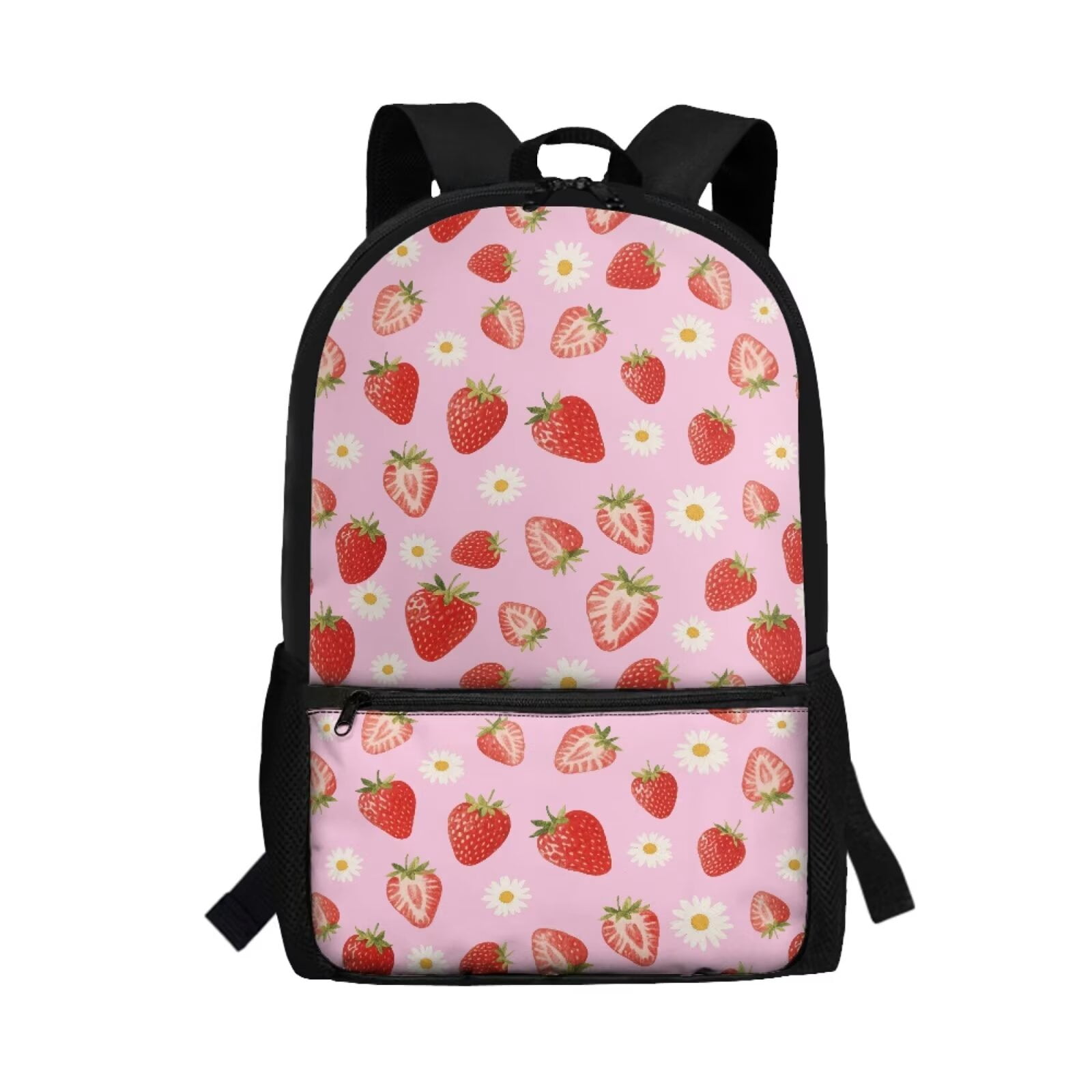 Uorisanigo 17 Inch School Bag Strawberry Print Backpack for Girls Boys ...