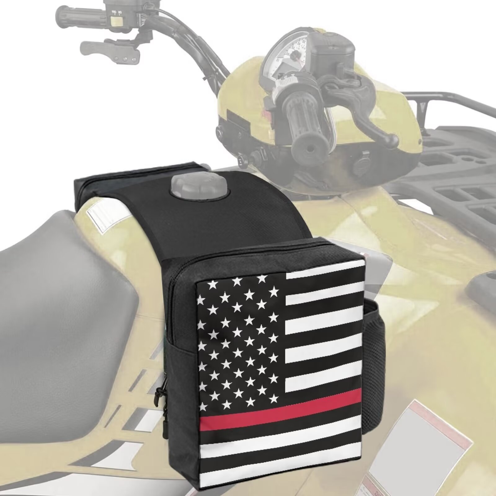 Uorisanigo ATV Saddle Bag, Fuel Tank Bag, American Honoring Firefighter ...
