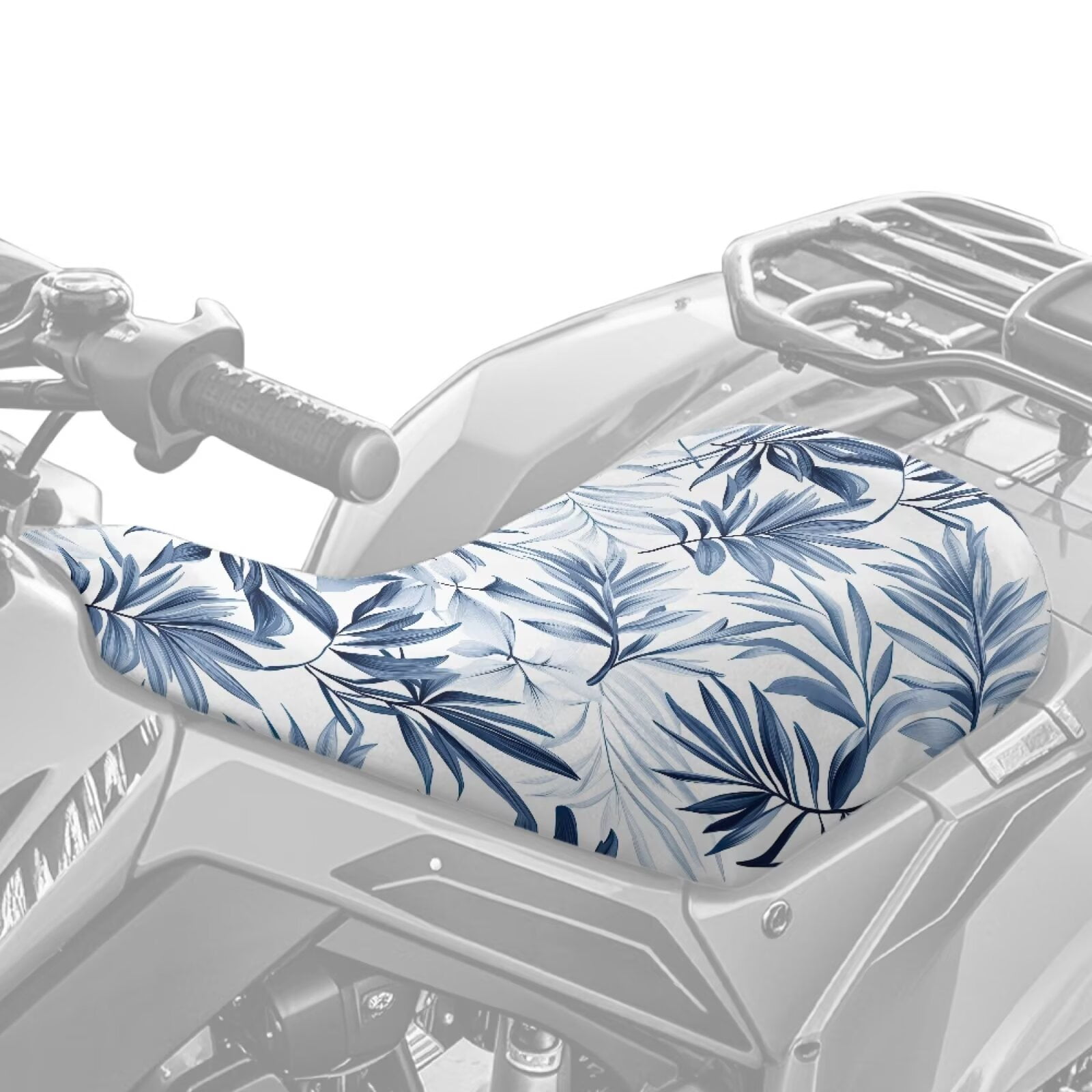 Uorisanigo ATV Seat Cover, Water-Resistant Blue Banana Leaf Seat Cover ...