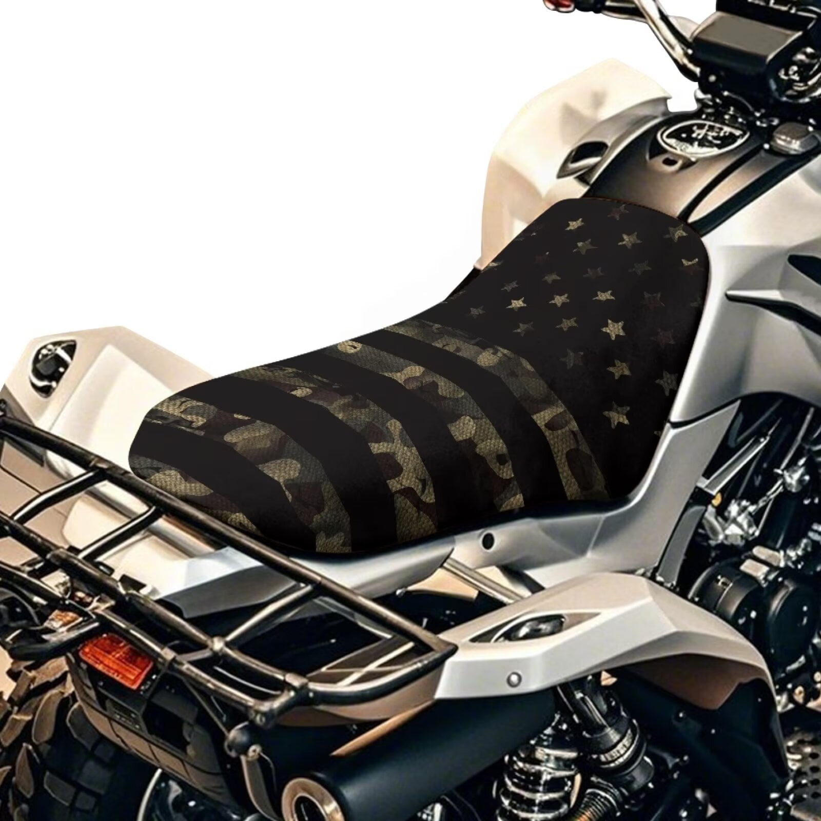 Uorisanigo ATV Seat Cover Waterproof Camo American Flag 4-Wheeler Seat ...